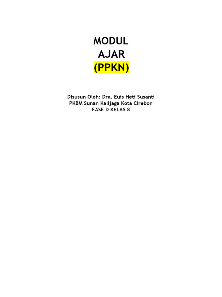 RPP Kelas 8 PKN | PDF | Karier & Perkembangan
