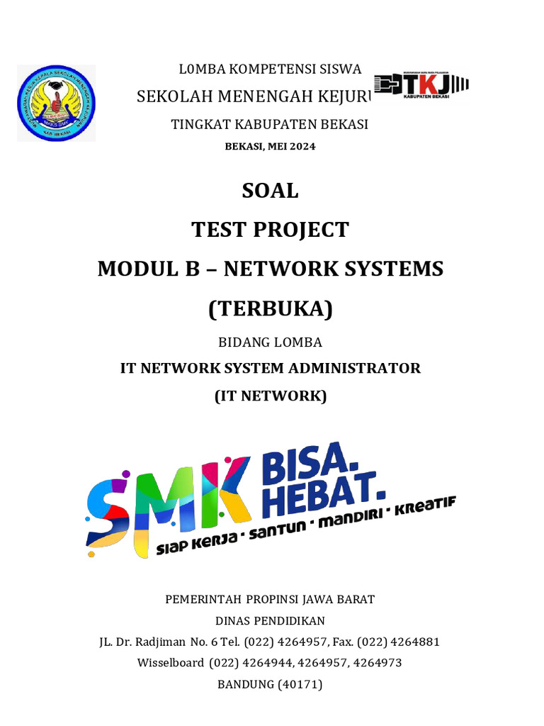Lks Modul B - Itnsa 2024 Kab Bekasi | PDF | Computer Network | Router (Computing)