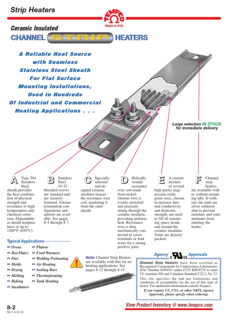Channel Strip Heaters | PDF | Electrical Connector | Electrical ...