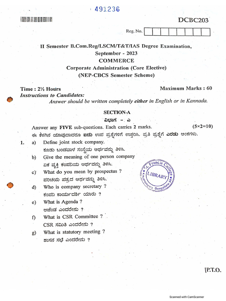 Corporate Administration | PDF