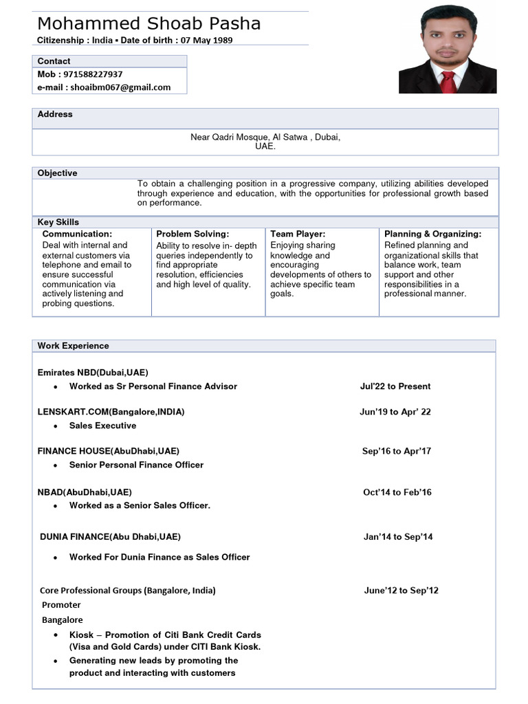 Shoaib Resume Latest11 | PDF | United Arab Emirates | Business
