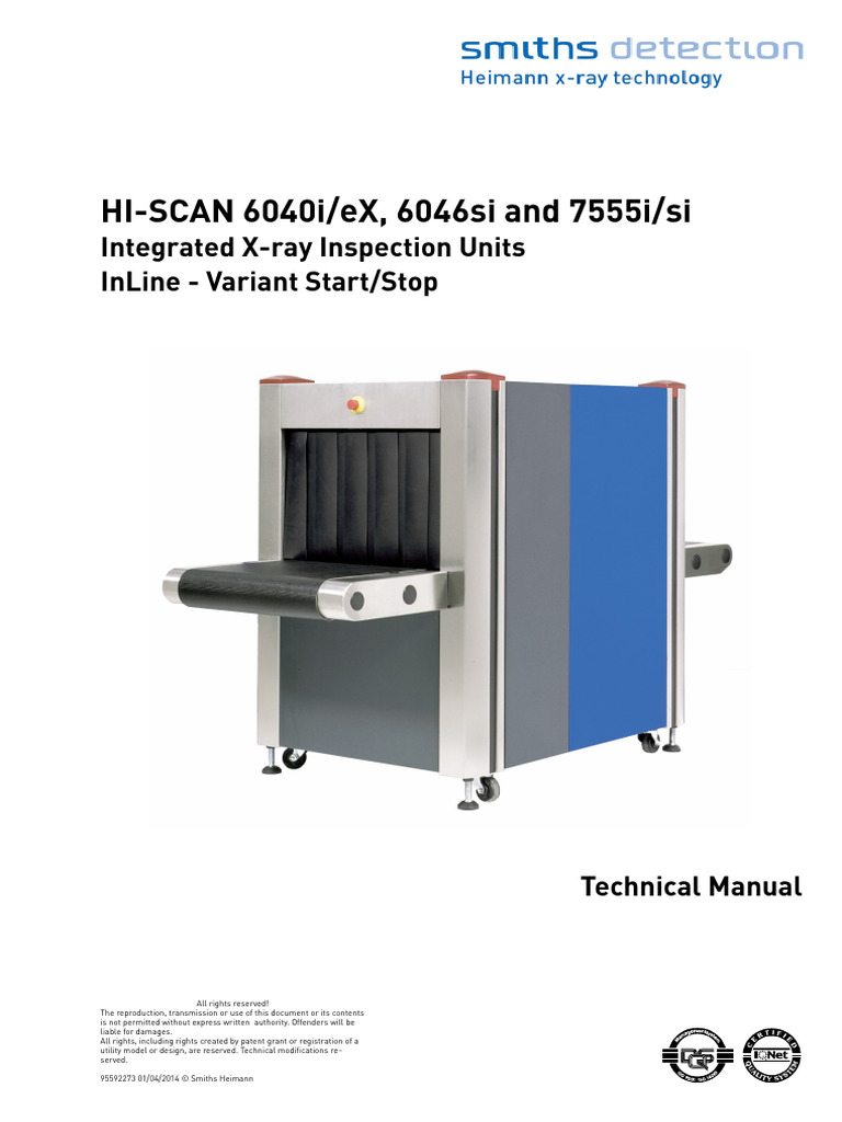 Hi-Scan 6040I/Ex, 6046si and 7555I/Si: Integrated X-Ray Inspection ...