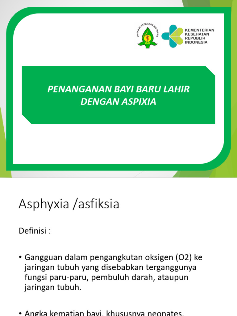 Penanganan Asfiksia pada Bayi Baru Lahir | PDF