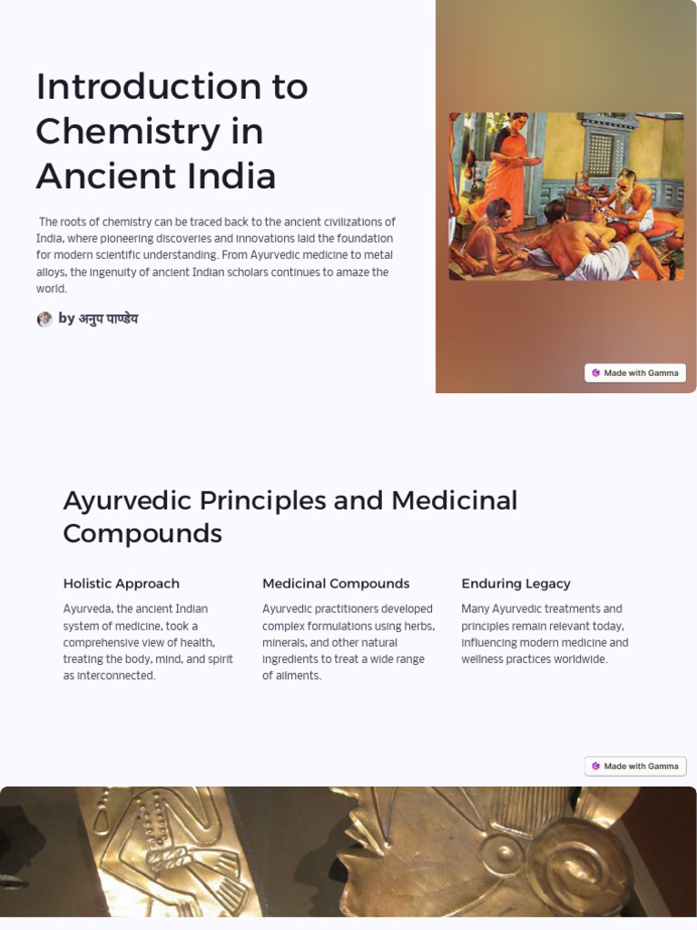 Ancient Chemistry in India: An Overview | PDF | Perfume | Ayurveda