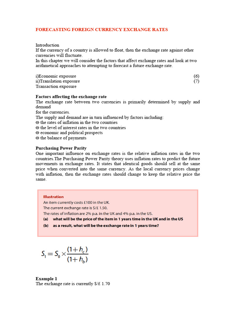 Forecasting Currency Exchange Rates | PDF | Futures Contract | Exchange ...