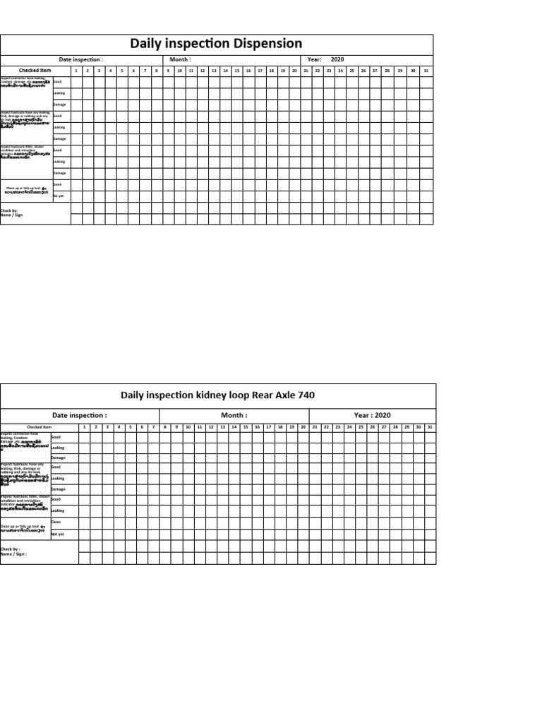 Pre Start Activities Work Shop | PDF