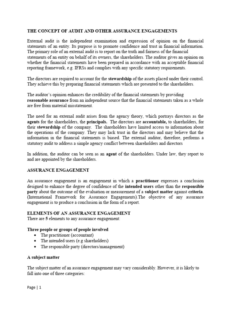 Arm106-Assurance Engagement & Pre-Engagement Activities | PDF | Audit ...