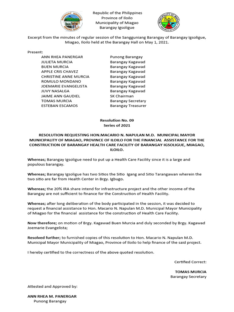 Resolution for Health Center Funding | PDF | Technology & Engineering