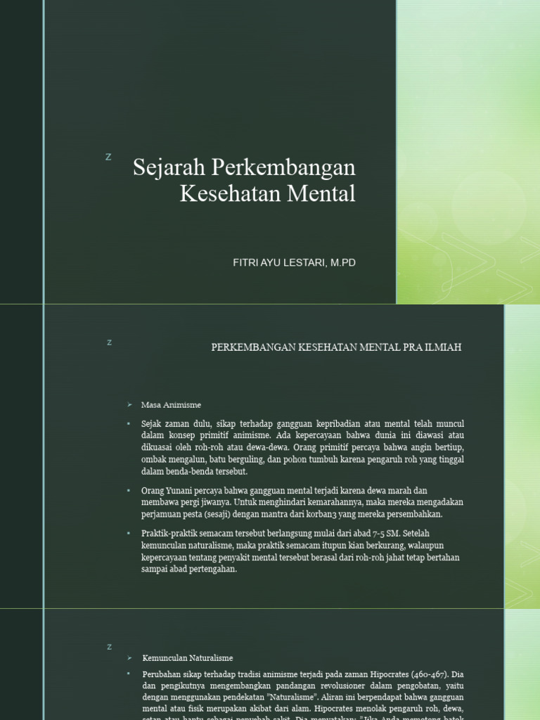 Sejarah Kesehatan Mental | PDF | Pengembangan Diri | Agama & Spiritualitas
