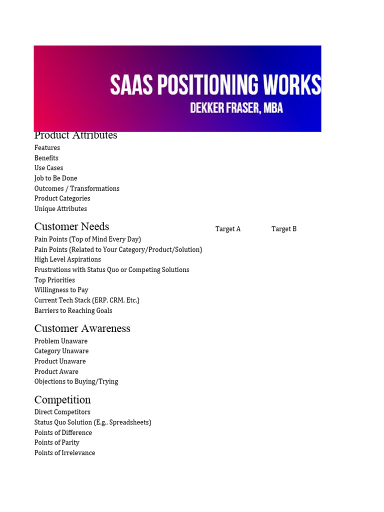 SaaS+Positioning | PDF