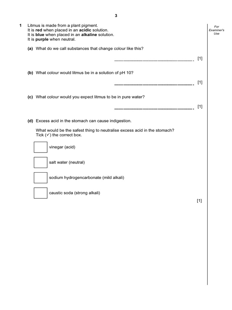(C6) 2012 CAIE P2 Questions | PDF | Dogs | Iron