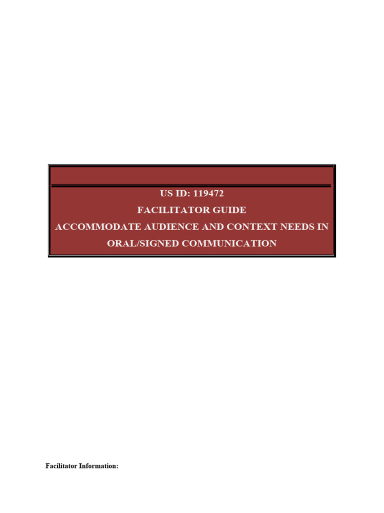 Facilitator Guide | PDF | Knowledge | Learning