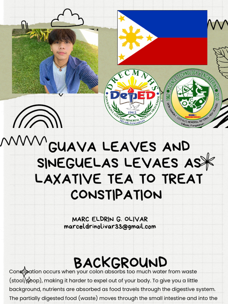 Green and White Doodle Thesis Defense Presentation | PDF | Constipation ...