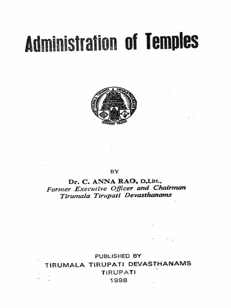 Administration of Temples | PDF