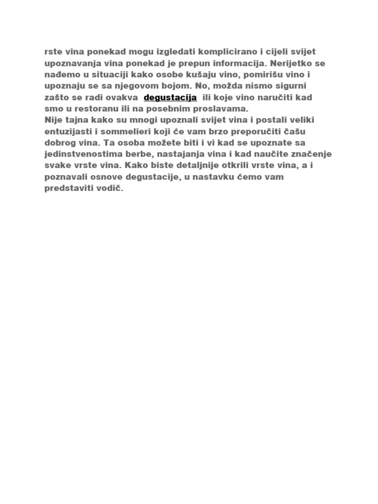 Vrste Vina | PDF