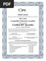 Acceptability of Electronic Assemblies: IPC-A-610 | PDF | Copyright ...