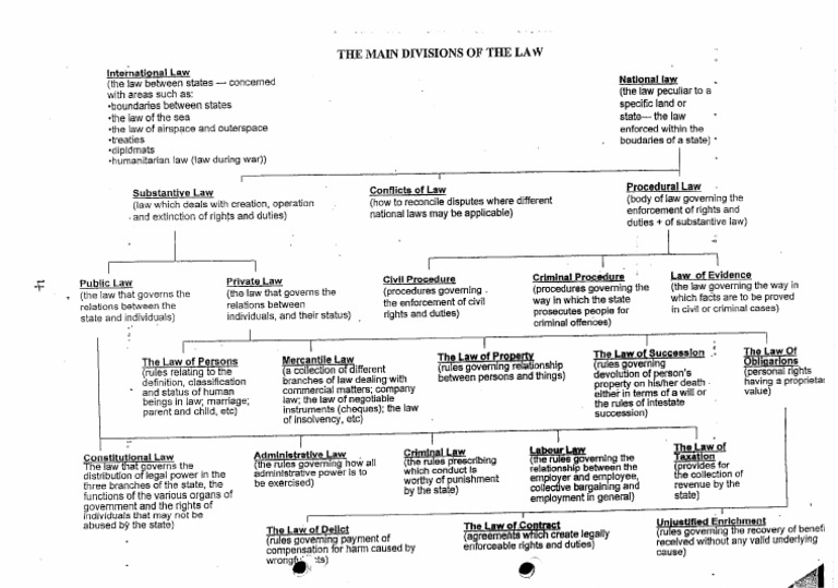 Divisions of South African Law | PDF