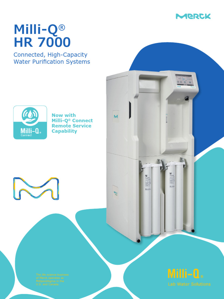 Milli Q HR 7000 Brochure Br5273en MK | PDF | Purified Water | Alternating Current