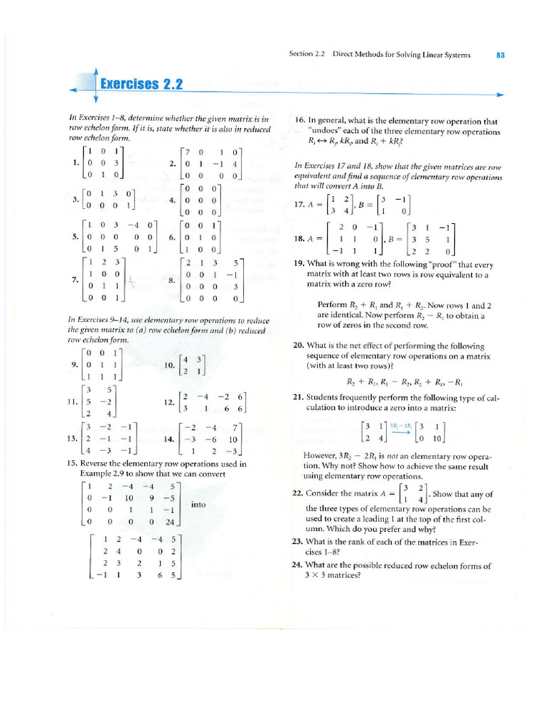 Tutorial_problems_Solving_linear_systems | PDF Tutorial_problems_Solving_linear_systems | PDF