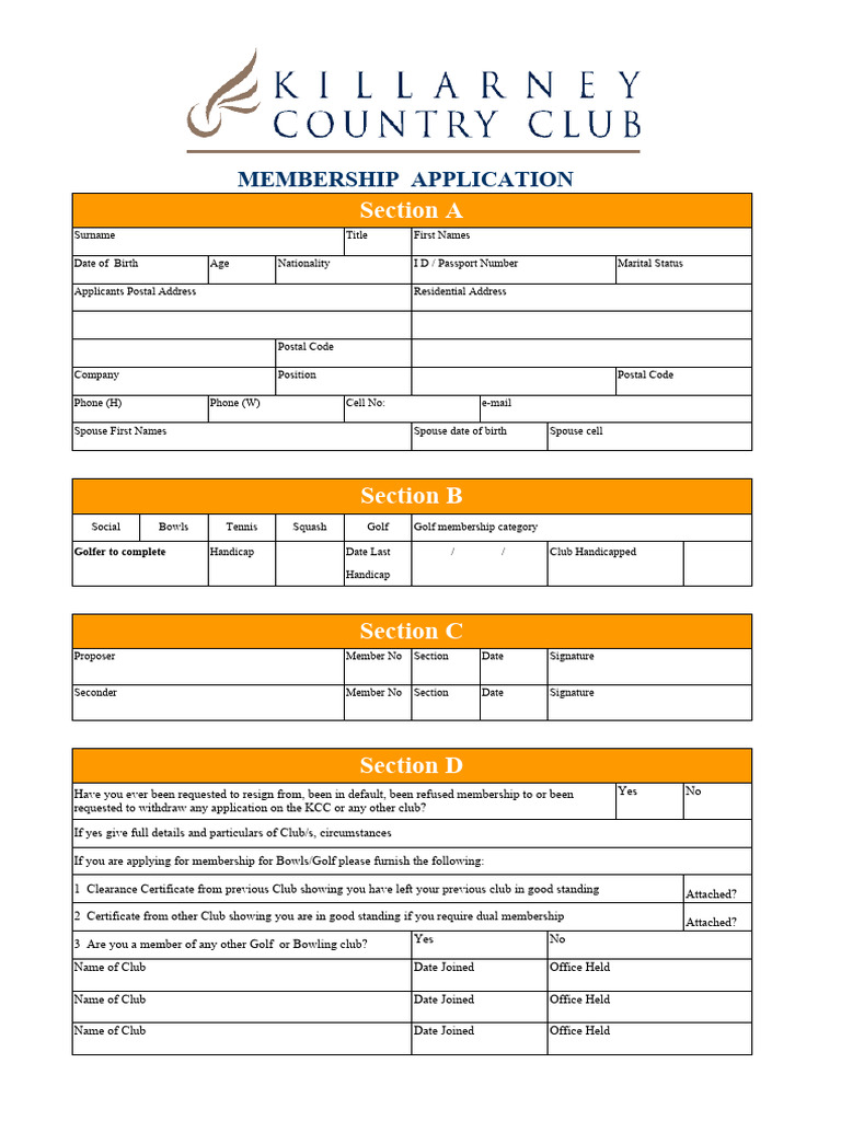 Membership Application Template 05 | PDF | Justice | Crime & Violence