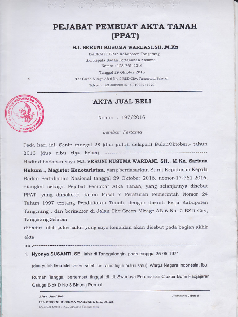 bahan lembar 1 AJB | PDF