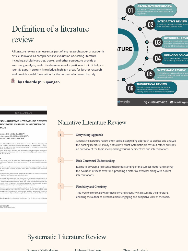 Types of Literature Reviews Explained | PDF | Systematic Review ...