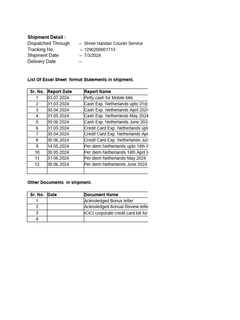 Concur Statement Detail Coff Address | PDF | Grammatical Number | Verb