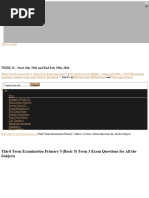 Primary 1 First Term Exam Questions | PDF