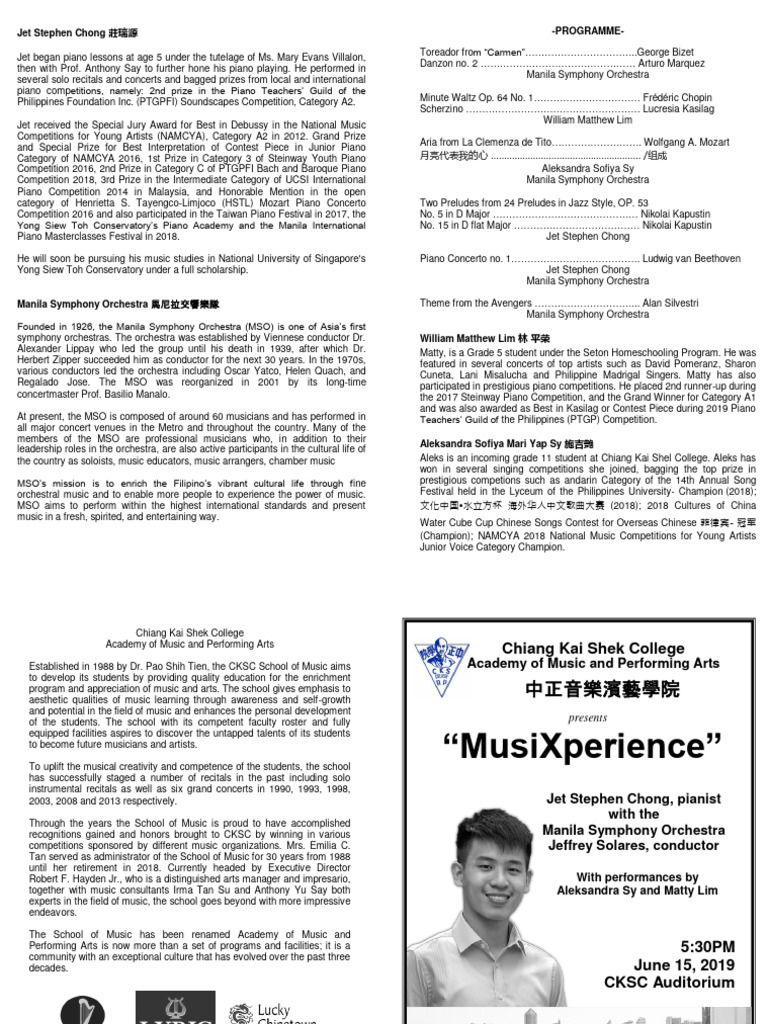 PROGRAMMA | PDF | Orchestras | Concert