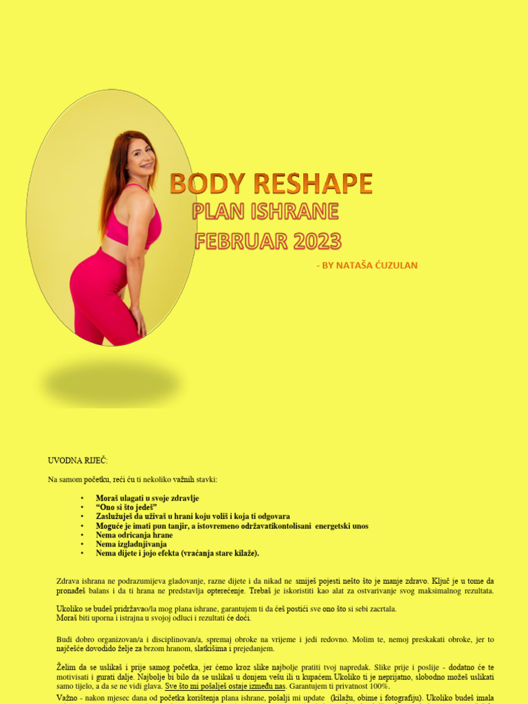 Plan Ishrane | PDF