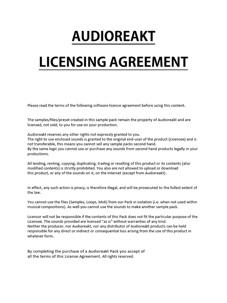 ADRKT Licensing Agreement | PDF