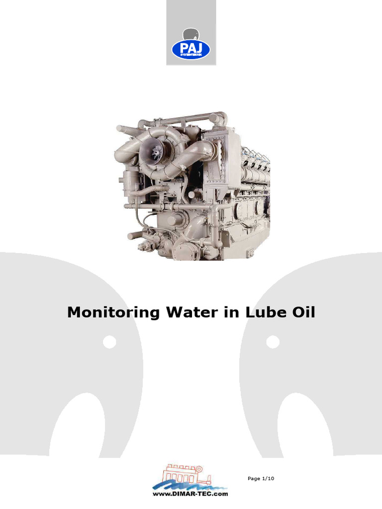 Water Detection in Lube Oil Systems | PDF | Lubricant | Calibration