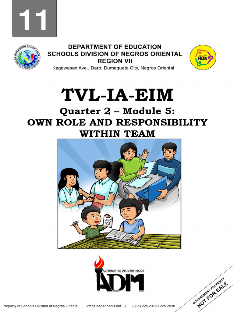 EIM 11 Q2 - Module5 Own Role and Responsibility Within Team | PDF ...