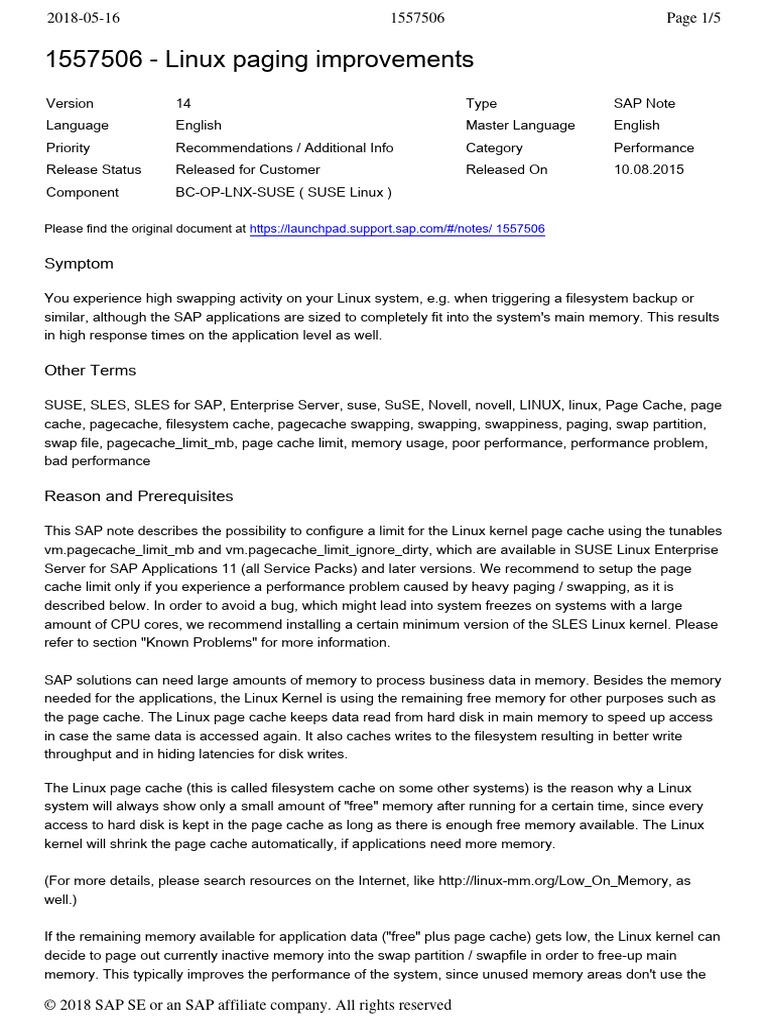 Linux Paging Improvements | PDF | Cache (Computing) | Software Engineering Linux Paging Improvements | PDF | Cache (Computing) | Software Engineering