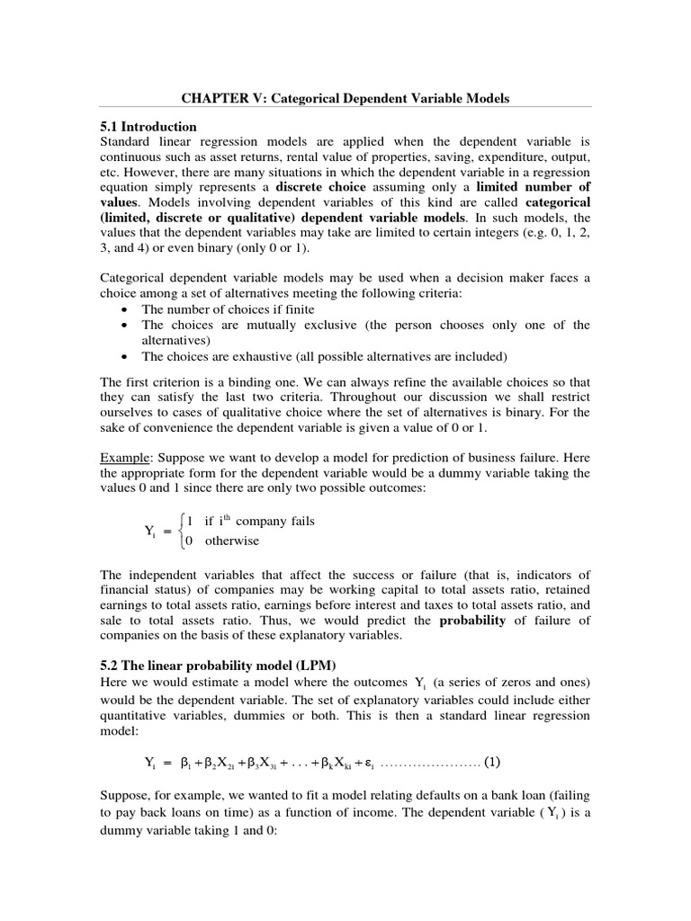 CH 5 2023 Eonometrics For Acct and Finance | PDF | Logistic Regression ...