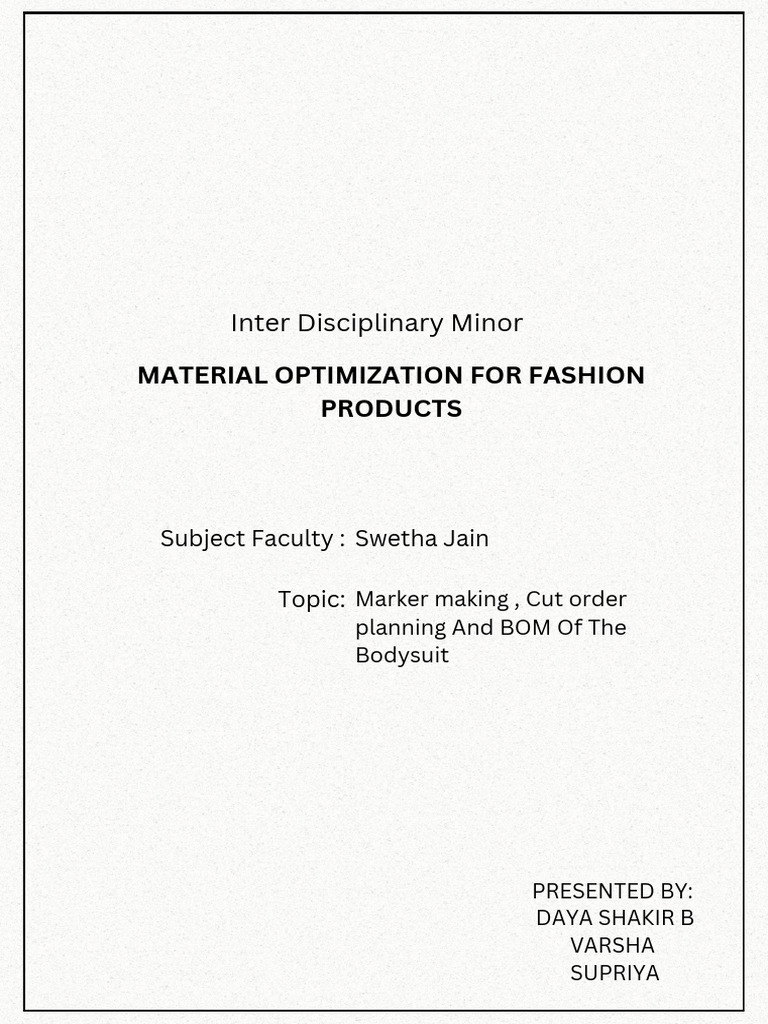 Garment Specification Sheet | PDF | Textiles | Dress