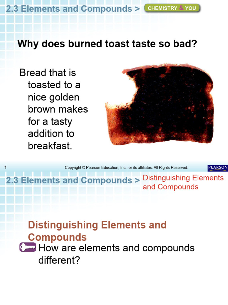 Element and Compound | PDF | Chemical Substances | Chemical Compounds