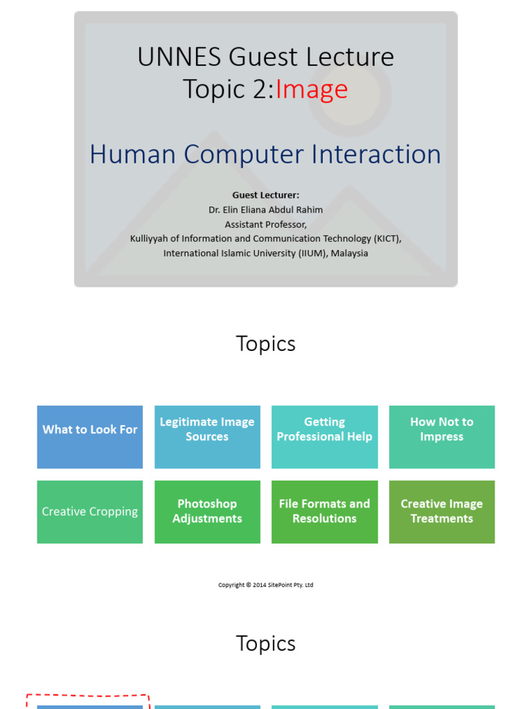 UNNES Guest Lecture - Slides - Image - Eear | PDF | Adobe Photoshop | Computing