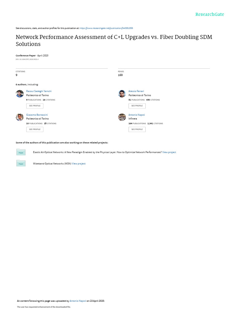 Ofc 2020 Snap MBM SDM | PDF | Wavelength Division Multiplexing | Fiber ...