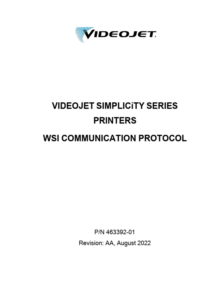 463392-01 AA_Simplicity Series WSI Communication Protocol | Download Free PDF | Ascii | Computer ...