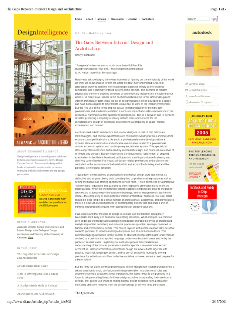 Interior Design vs. Architecture Gaps | PDF | Design | Interior Design