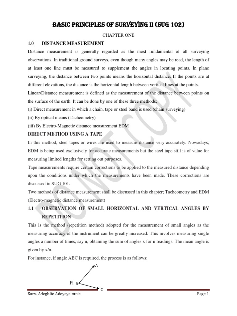 Sug 102 | PDF | Surveying | Metrology