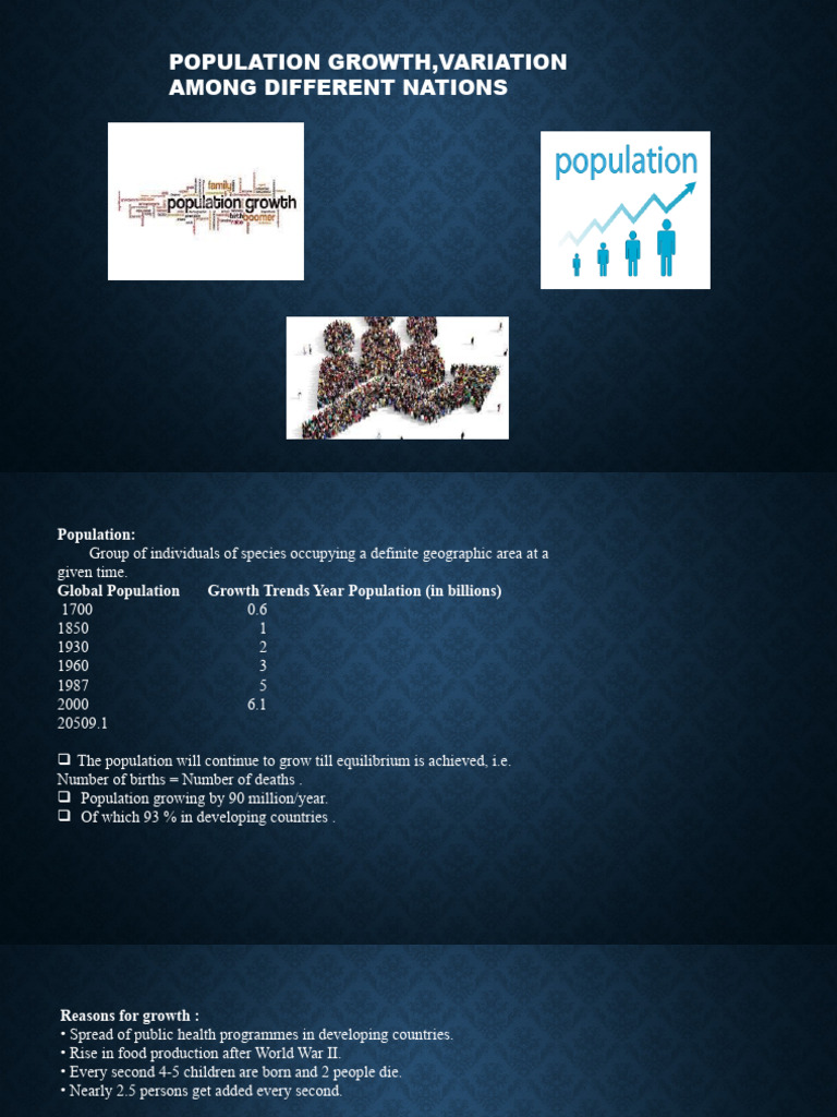SHAIK ALI PPT 1 | PDF | Population Growth | Population