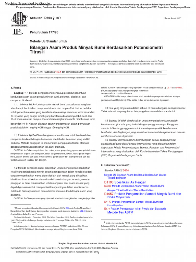 Astm D664 2018 | PDF