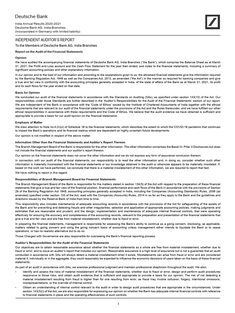 Financial Results Showcase FY Results 20 21 | PDF | Audit | Internal Control