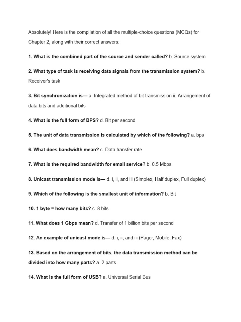 ICT MCQs with Answers Compilation | PDF | Computer Network | Network ...