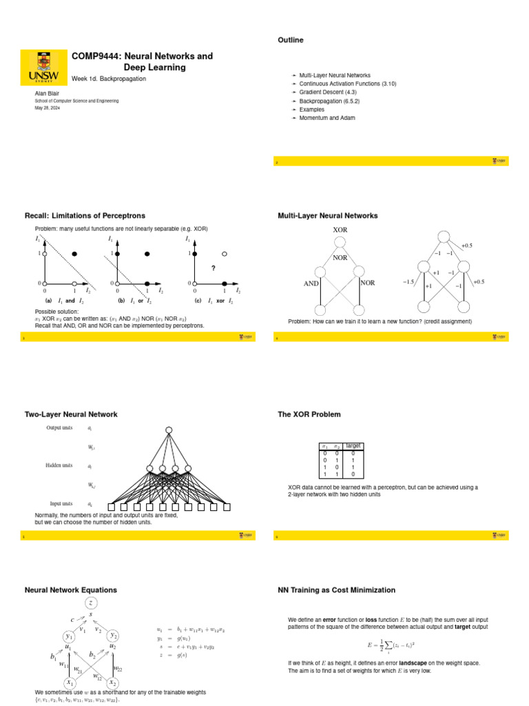 1d Backprop4 | PDF | Artificial Neural Network | Applied Mathematics
