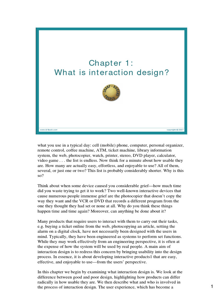 Chapter_1_ID2e_slides 1 | PDF | Human–Computer Interaction | Usability Chapter_1_ID2e_slides 1 | PDF | Human–Computer Interaction | Usability
