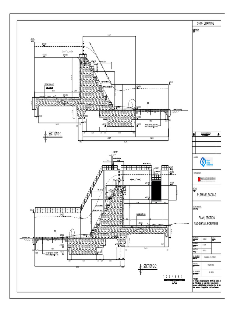 Engineering Plans for Weir | PDF