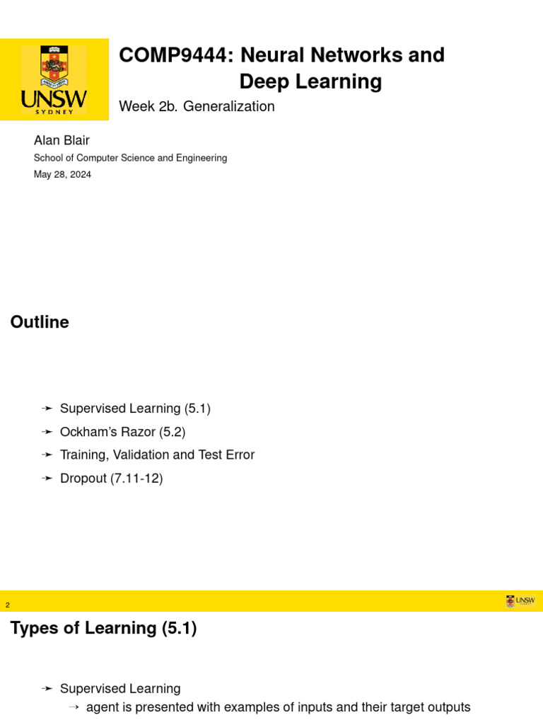 2b Generalization | PDF | Artificial Neural Network | Support Vector Machine